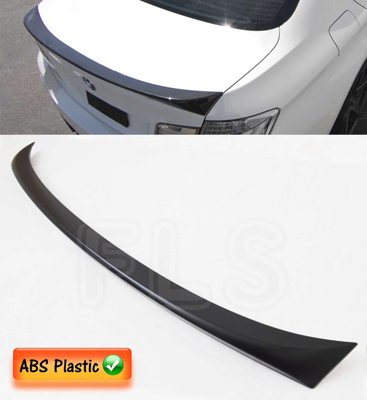BMW 3 SERIES E90 REAR BOOT LIP LID SPOILER M PERFORMANCE MATTE BLACK ...